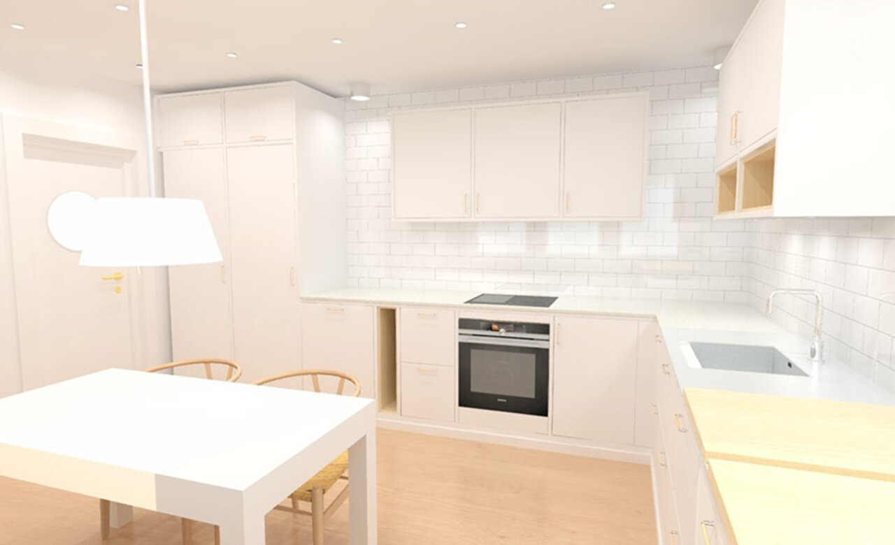 Mija presenterer ulike forslag til Fridas kjøkken - Drømmekjøkkenet